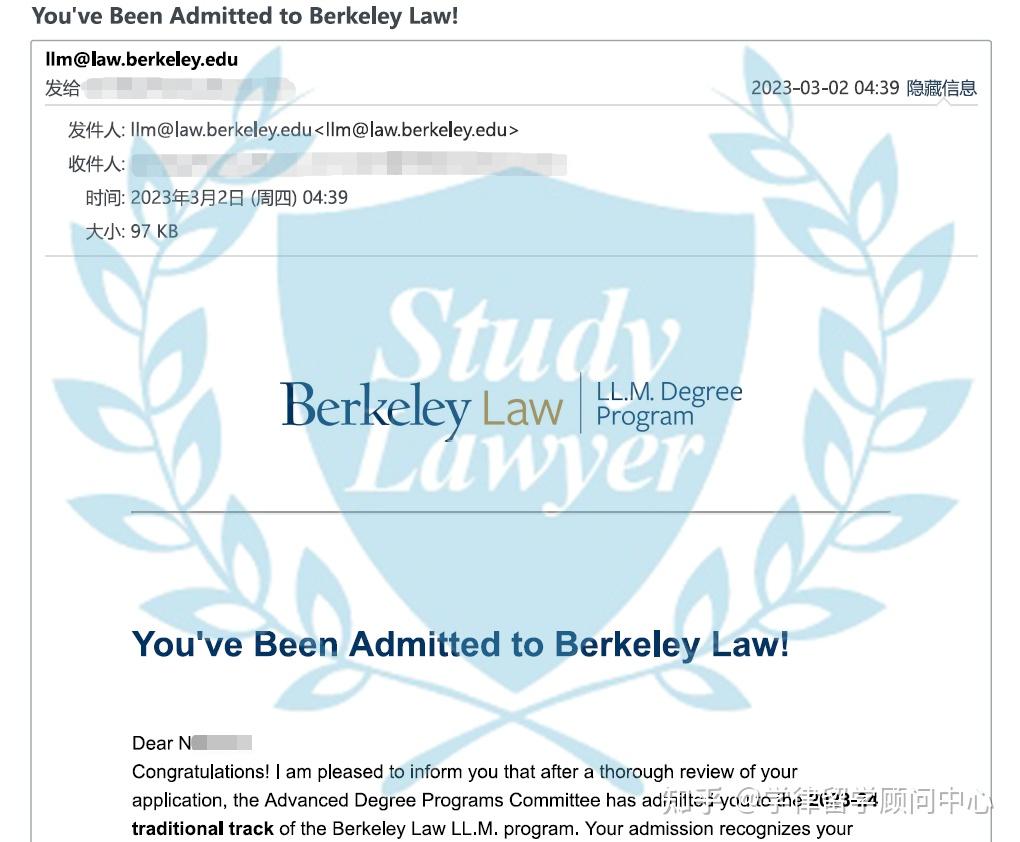 Berkeley LLM大放榜，恭喜收到offer的学律申请者 - 知乎