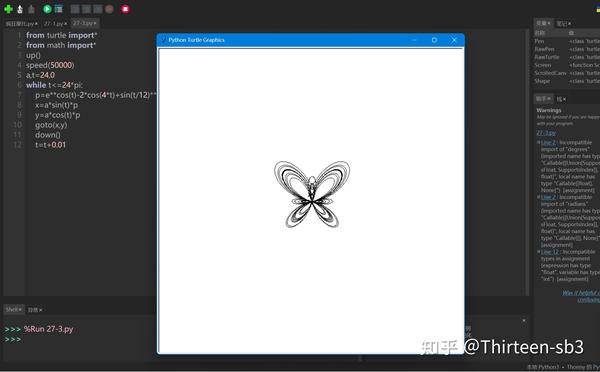 python 09 使用python制作蝴蝶曲线及解数学方程 - 知乎