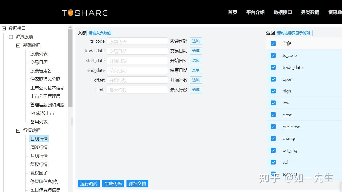 python之tushare库使用技巧（一） - 知乎