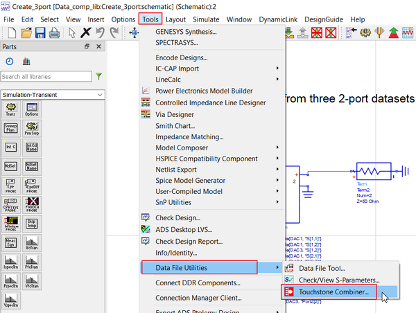 ADS 入门 - 如何将三个两端口 S参数合成一个三端口 S参数 ？ - 知乎