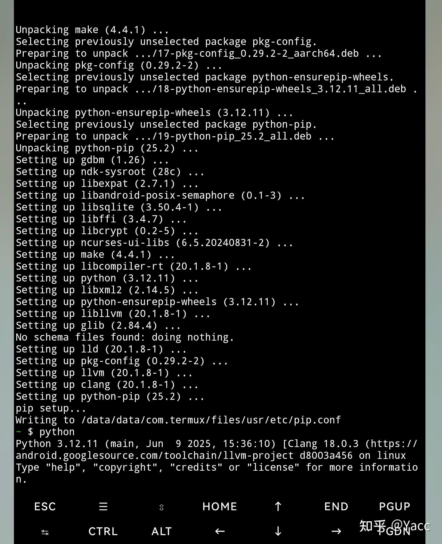 给鸿蒙系统上的Termux安装python运行环境 - 知乎