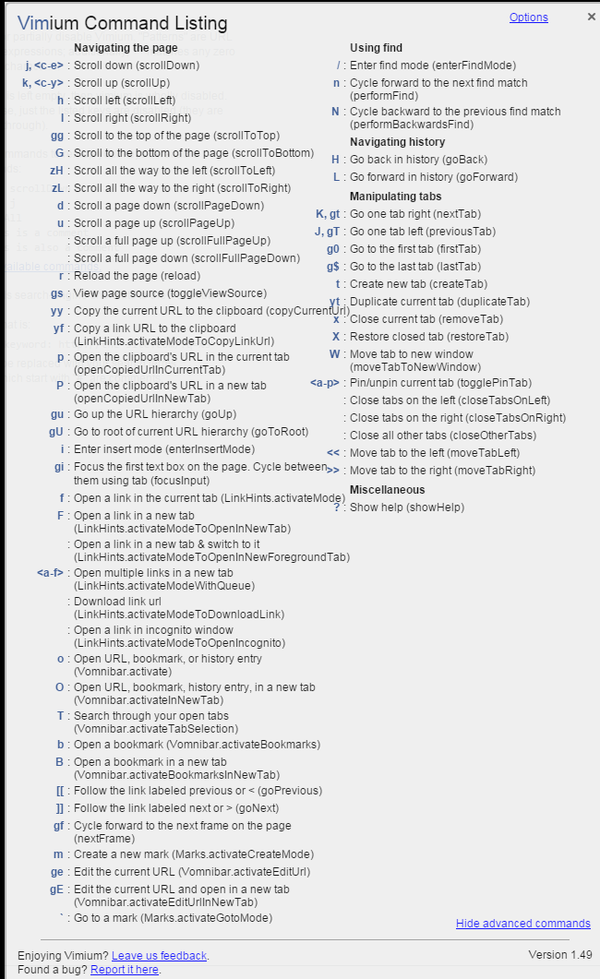 vimium完全教程，各类技巧大全 - 知乎