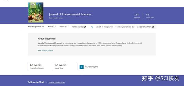 sci快发|JES 环境科学，中科院创刊！国人发文量超70% - 知乎