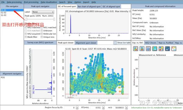 如何用MS-DIAL查看搜库结果 - 知乎