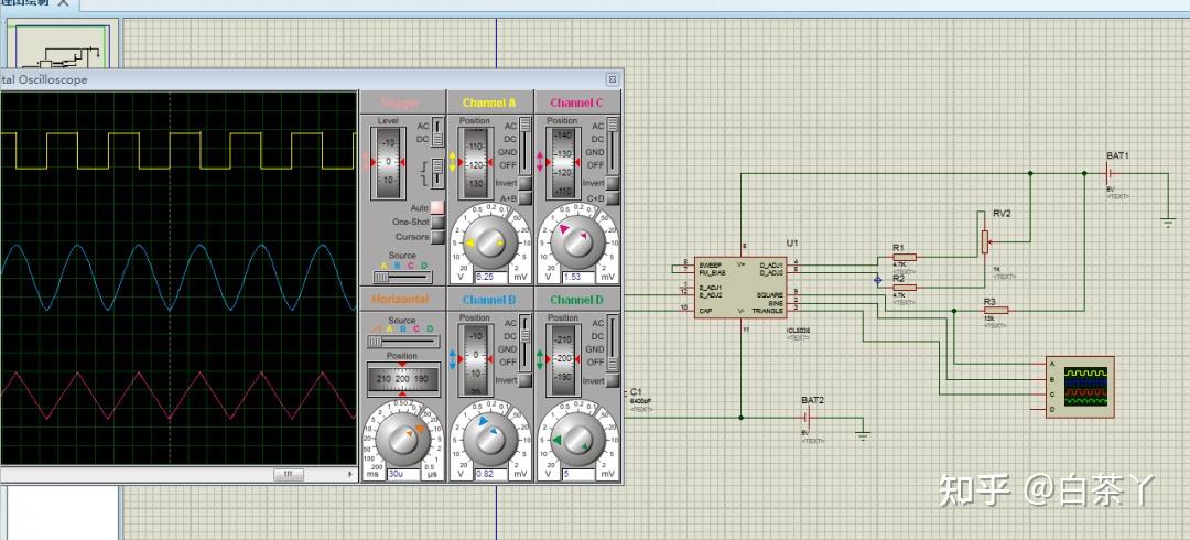 基于ICL8038的正弦波、方波和三角波发生器protues仿真设计 - 知乎