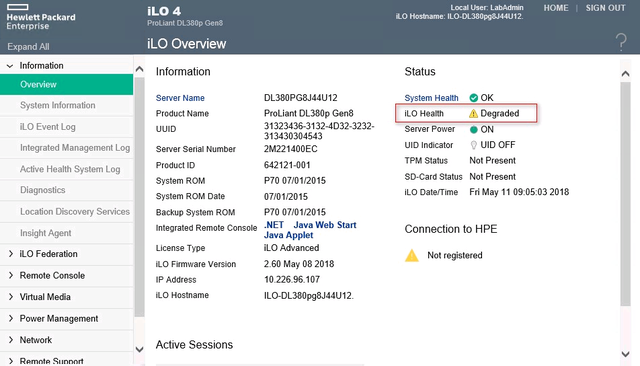 iLO Self-Test reports a problem with: Embedded Flash/SD-CARD - 知乎
