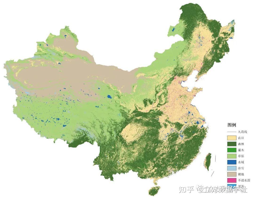 【数据分享】1990-2021年30米土地覆盖数据（全国/分省/分市） - 知乎