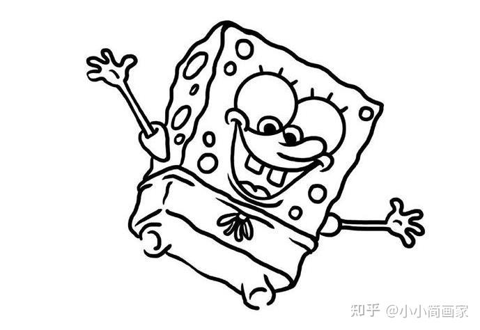 海绵宝宝怎么画?海绵宝宝简笔画步骤教程 知乎