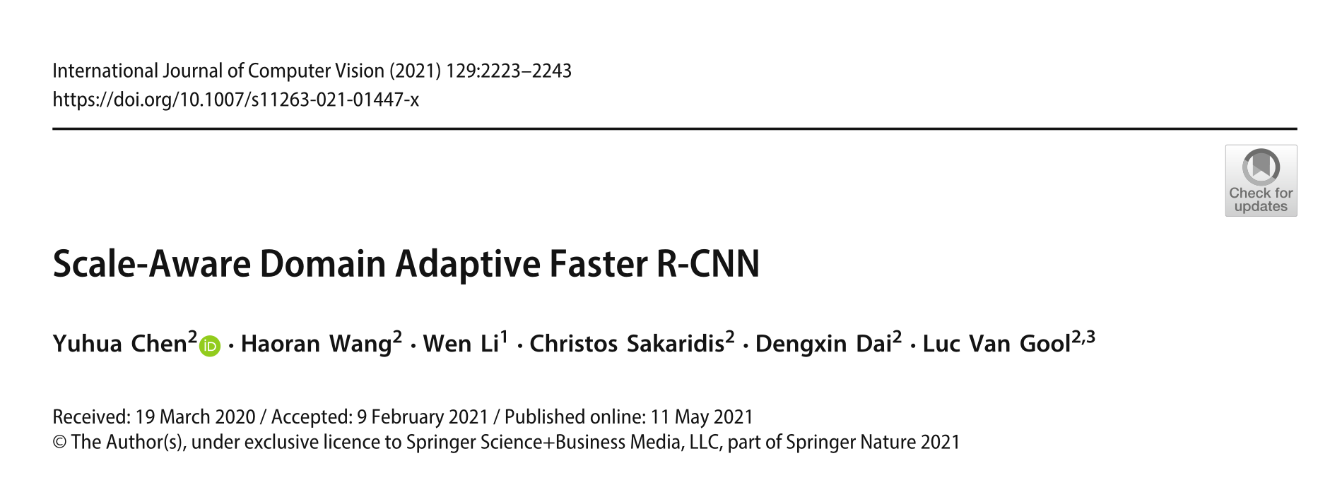 【阅读笔记】scale Aware Domain Adaptive Faster R Cnn 知乎