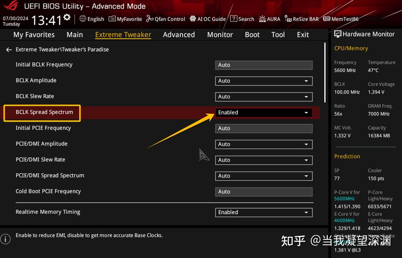 华硕ROG主板BIOS里的BCLK Spread Spectrum有什么用？ - 知乎