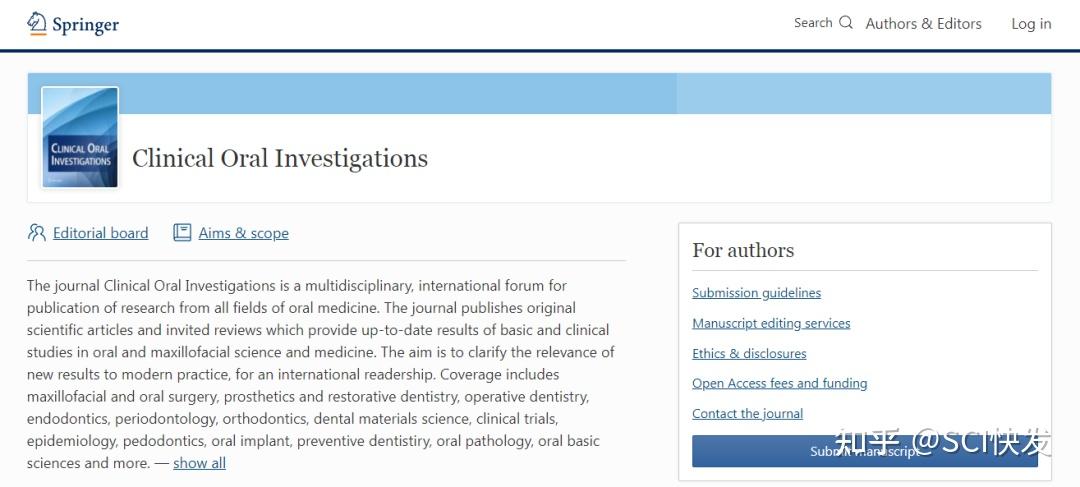 SCI期刊分析：JCR2区，无版面费，发文量大 - 知乎
