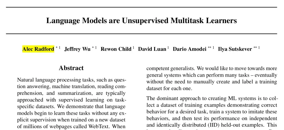 OpenAI元老级研究员Alec Radford离职，他主导了GPT-1、GPT-2的研发 - 知乎