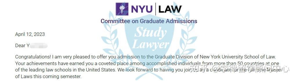 哥大、纽大LLM继续放榜中，恭喜收到offer的学律申请者 - 知乎
