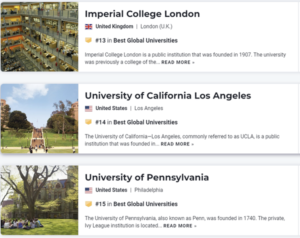 U.S.News发布2023世界大学排名！UCL、IC飙升！ - 知乎
