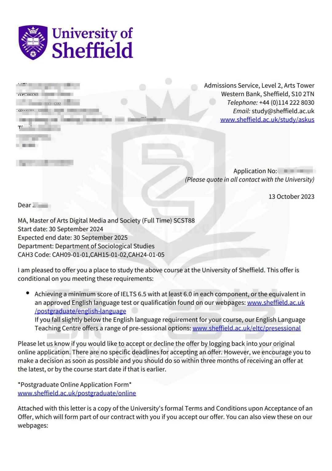 艺术类专业成功上岸QS104谢菲尔德大学数字媒体与社会硕士！ - 知乎