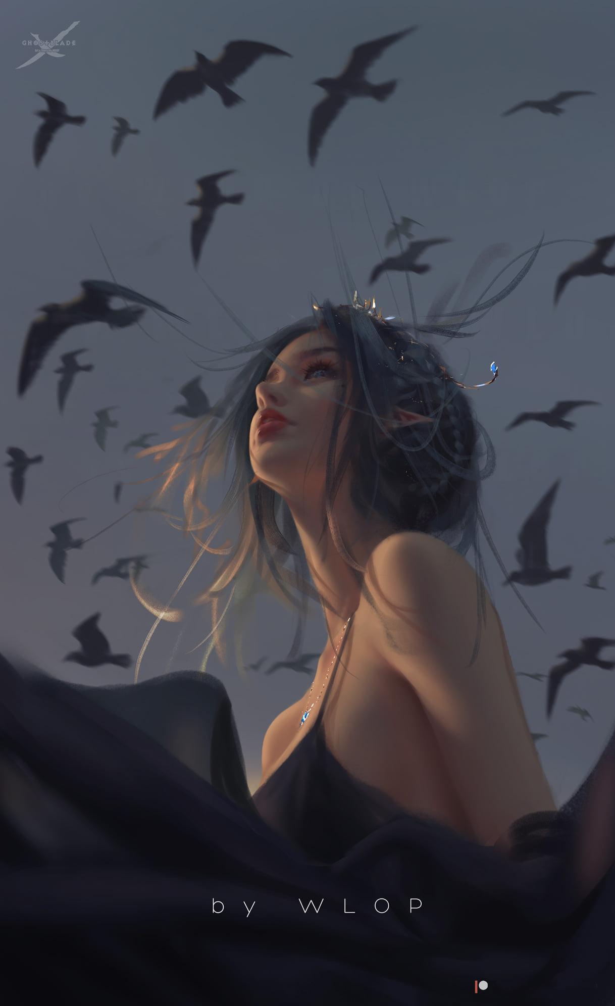 我喜欢的-鬼刀WLOP最新全面屏电脑、手机壁纸&头像无水印-Xilixili猫不语 - 知乎