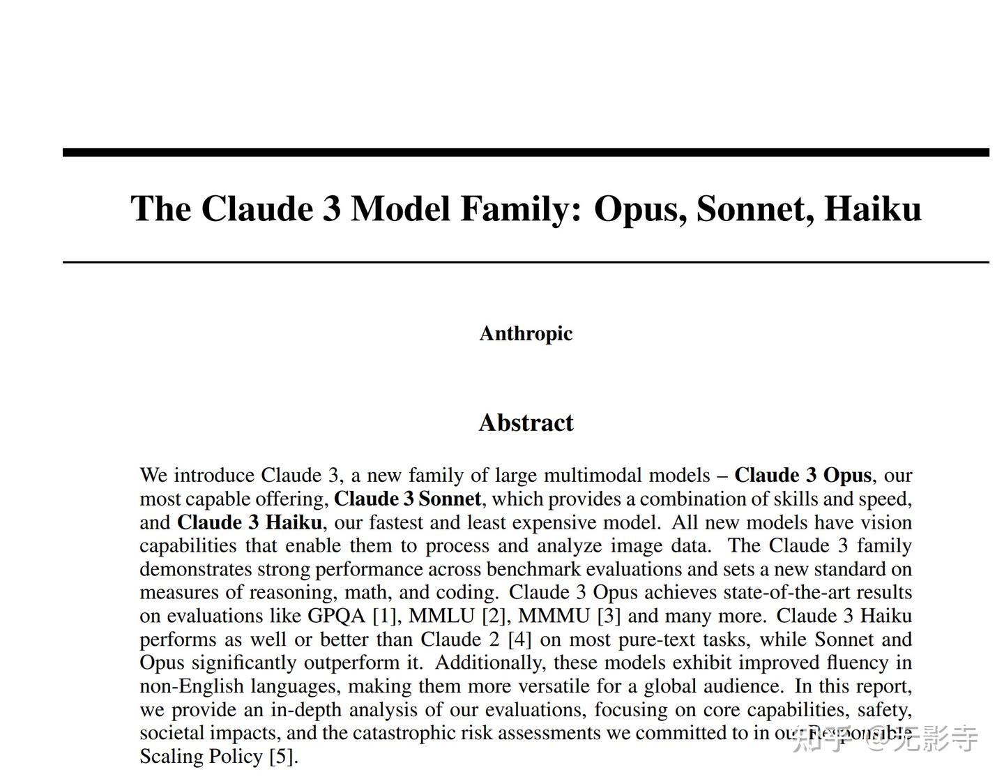 【LLM】Claude 3的技术报告 - 知乎