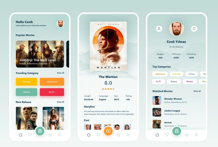 一组影视类app Ui设计图 知乎
