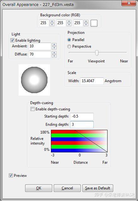 VESTA官方手册 | 第十三章：整体外观 - 知乎