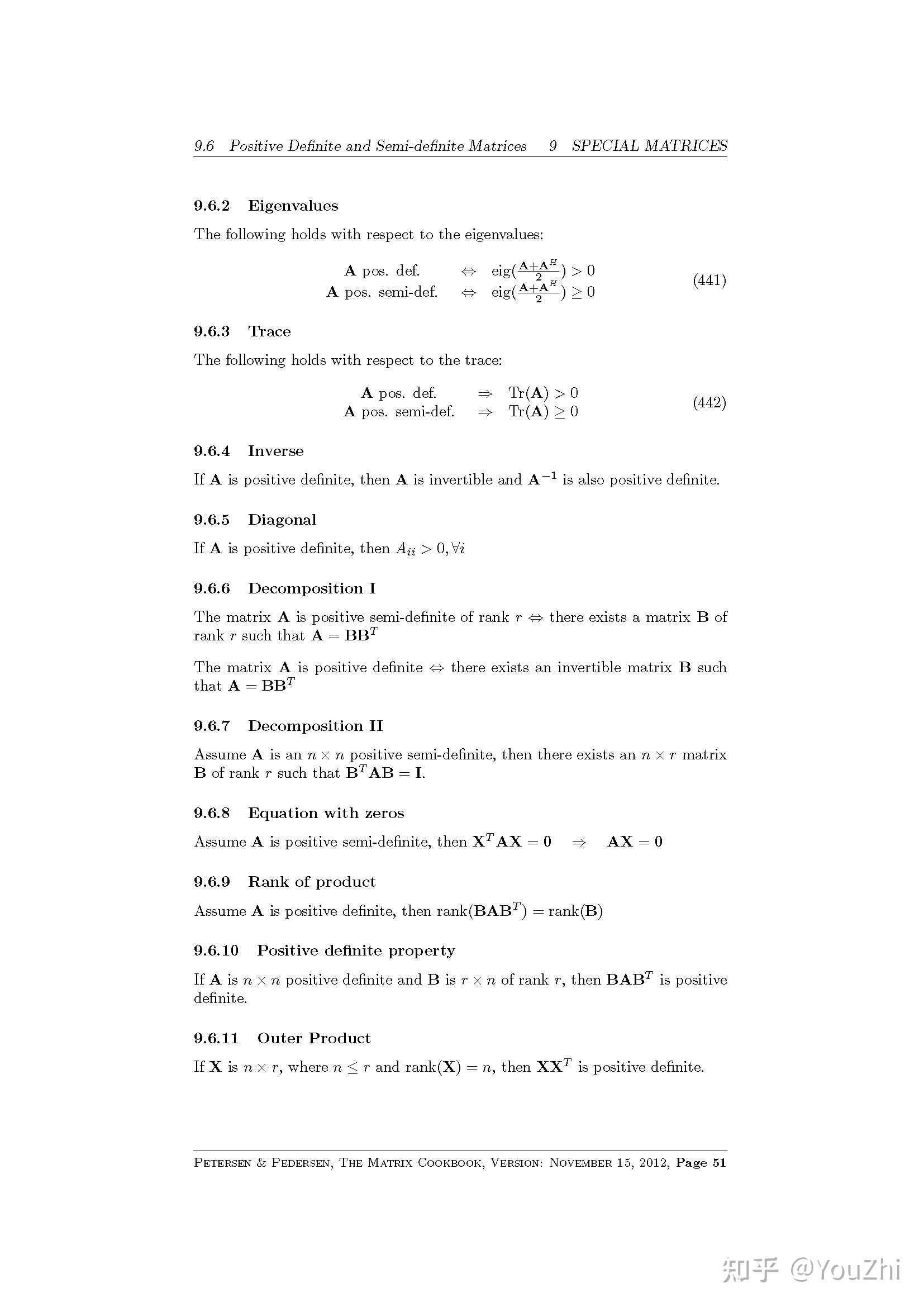 矩阵微积分公式查表(The Matrix Cookbook) - 知乎