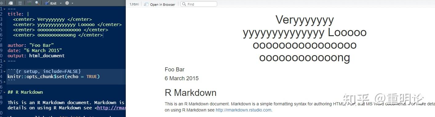 Rmarkdown 行文小技巧（标题换行设置） - 知乎
