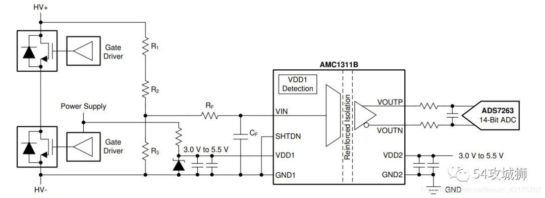 隔离运放AMC1311的使用 - 知乎