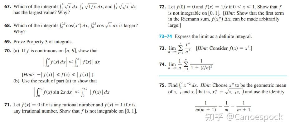 Basic Integrals - The Definite Integral - 知乎