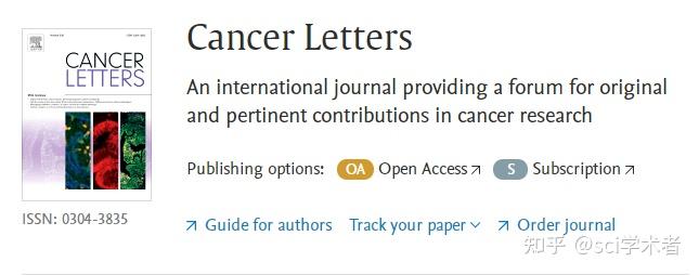 《Cancer Letters》 - 知乎