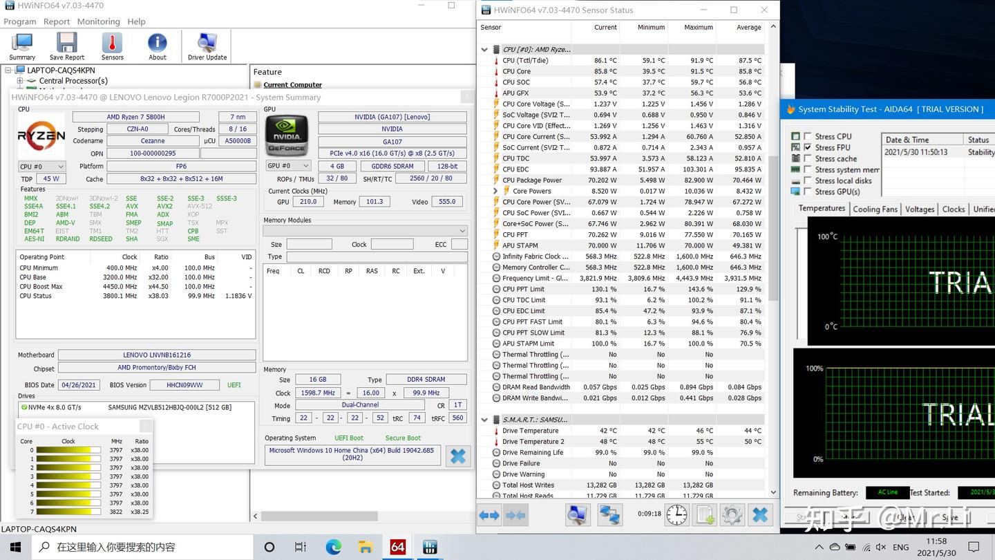 新一代中端神机——联想R7000P 3050Ti评测 - 知乎