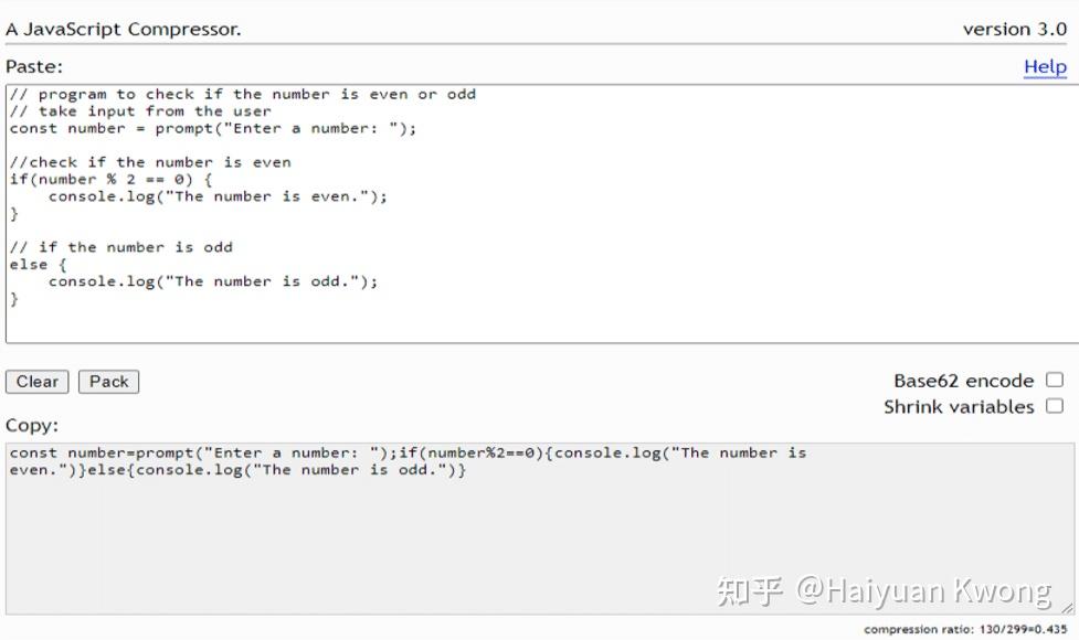 如何实现Javascript精简 (minify javascript) 到极致？ - 知乎