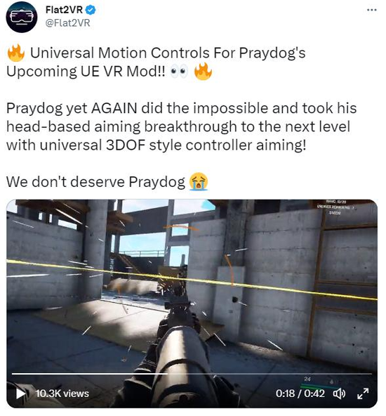 Praydog Universal VR MOD 将 90% 虚幻引擎游戏引入 VR - 知乎