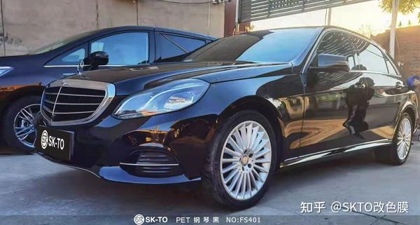 贴完气质不一样了，SKTO奔驰PET钢琴黑改色膜 - 知乎