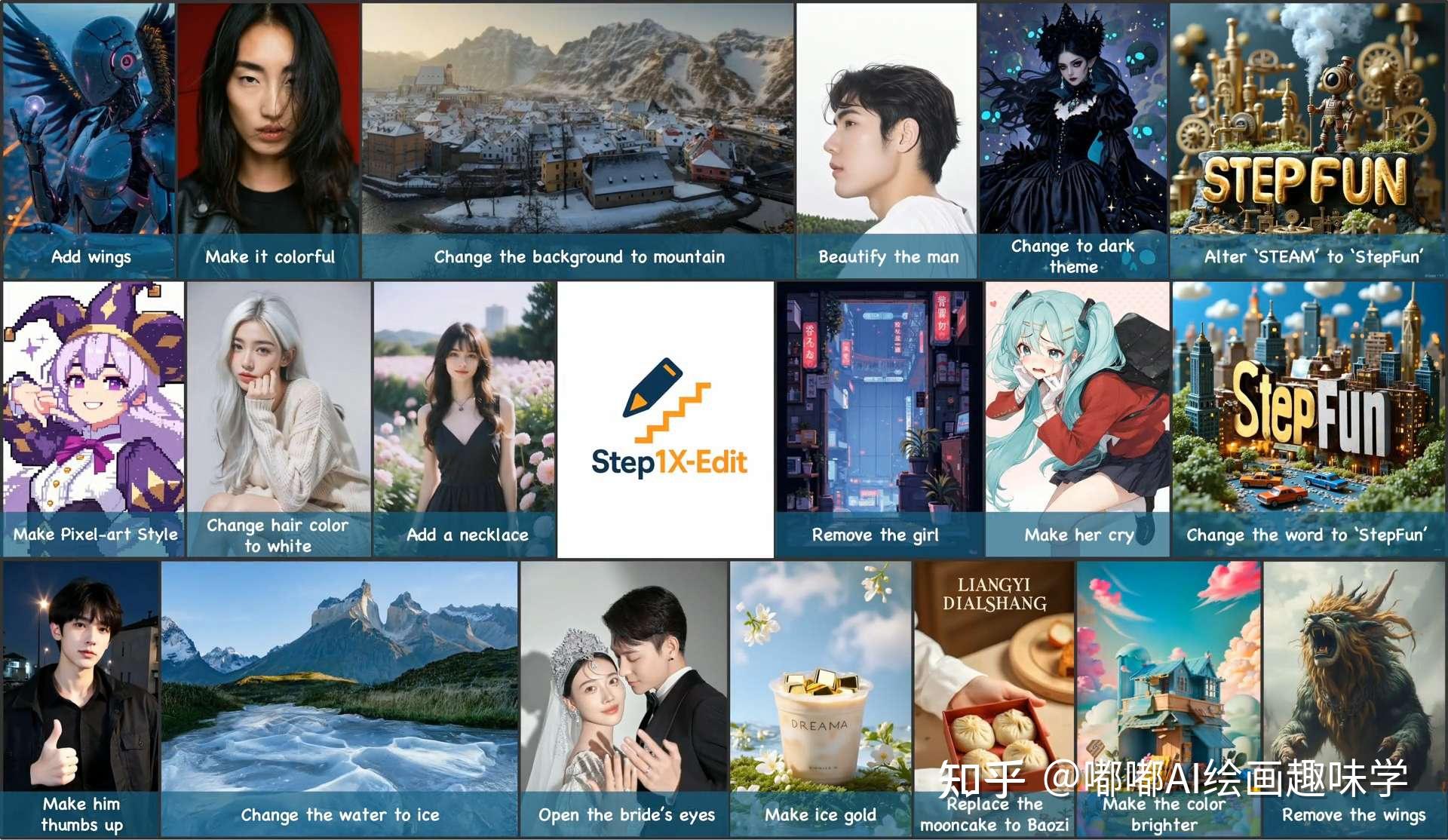 国产Step1X-Edit开源：一句话P图，效果直追gpt4o - 知乎