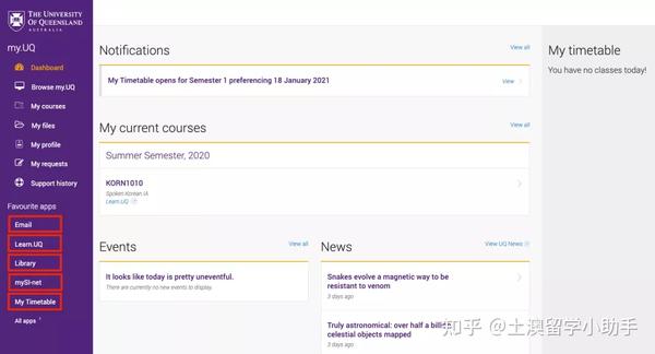 昆士兰大学｜常用网页大全！ - 知乎