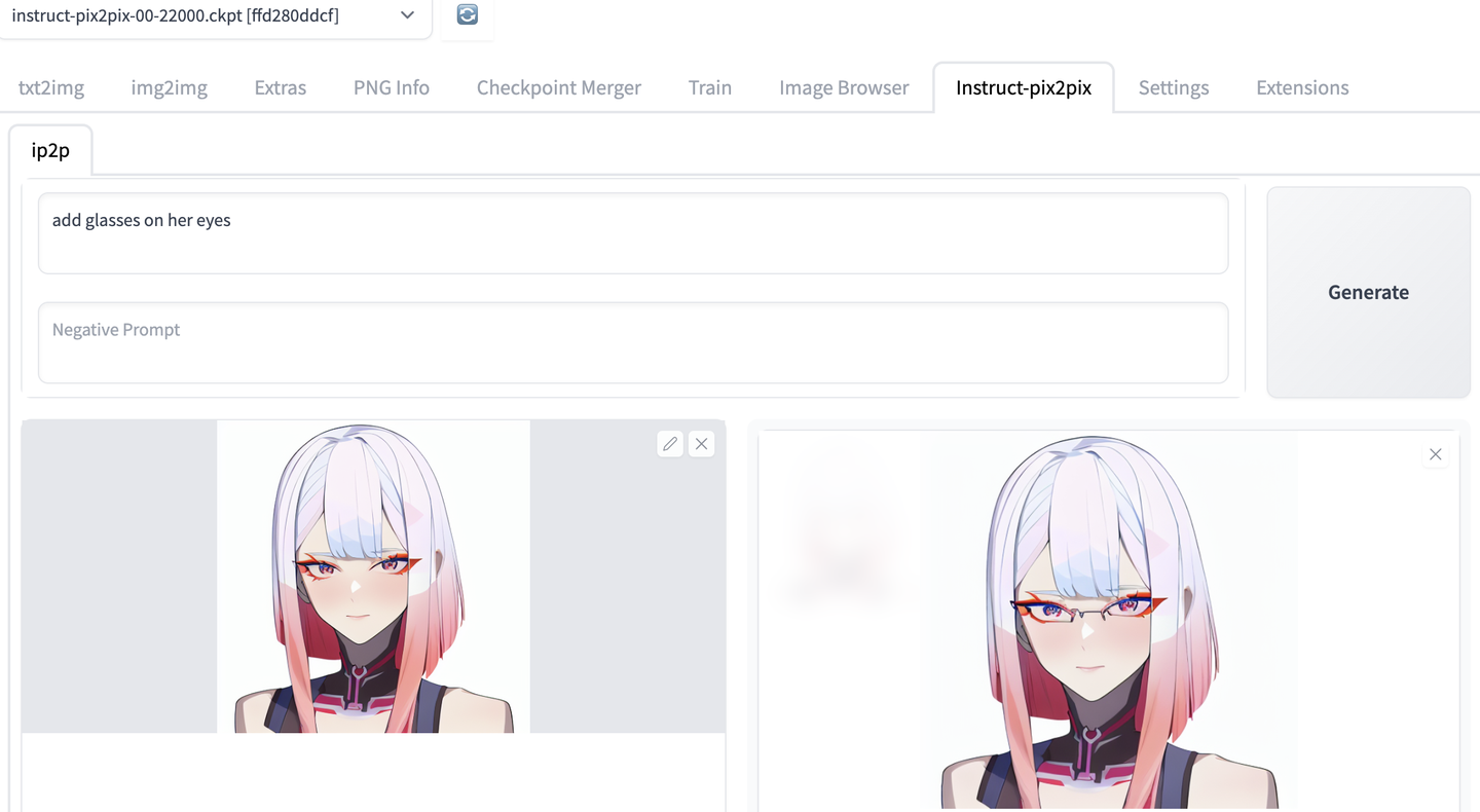在 stable-diffusion-webui 中使用 instruct-pix2pix模型 - 知乎