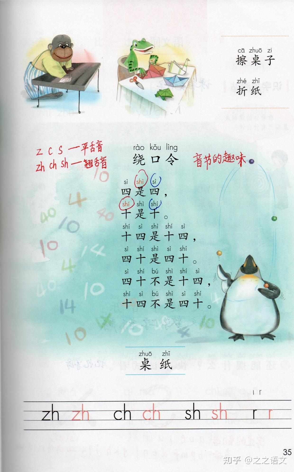 一上汉语拼音第7课第8课(zh ch sh r zhi chi shi ri)学习笔记 - 知乎