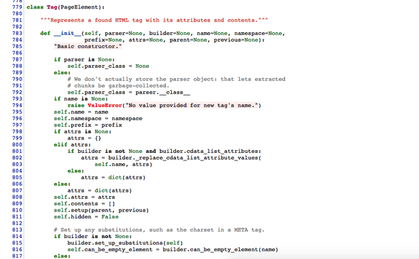 从这个问题“class 'bs4.element.Tag'是什么类型” 展开说明。