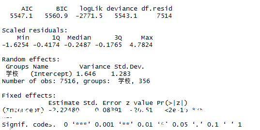 R语言用lme4多层次（混合效应）广义线性模型（GLM），逻辑回归分析教育留级调查数据 - 知乎