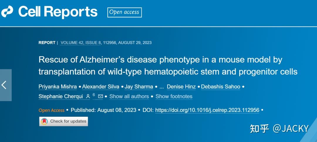 干细胞疗法缓解阿尔茨海默病的症状 - 知乎