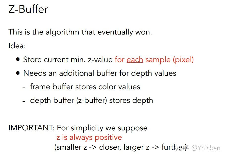 [计算机图形学|自学记录]可见性与遮挡,Z-Buffer - 知乎