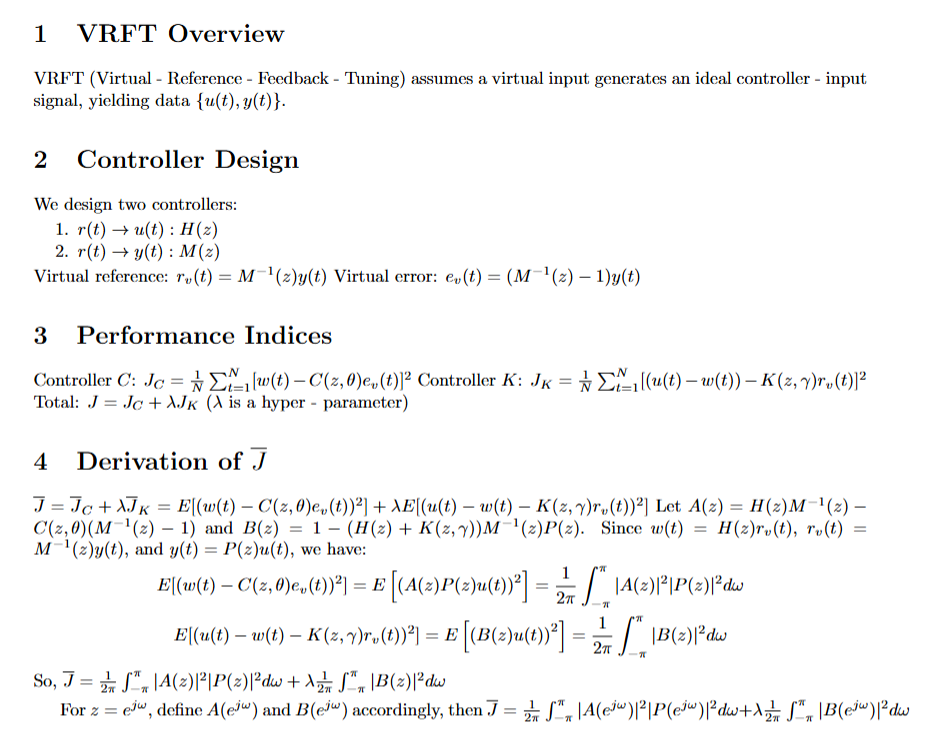 自适应控制02——VRFT（虚参考反馈整定） - 知乎