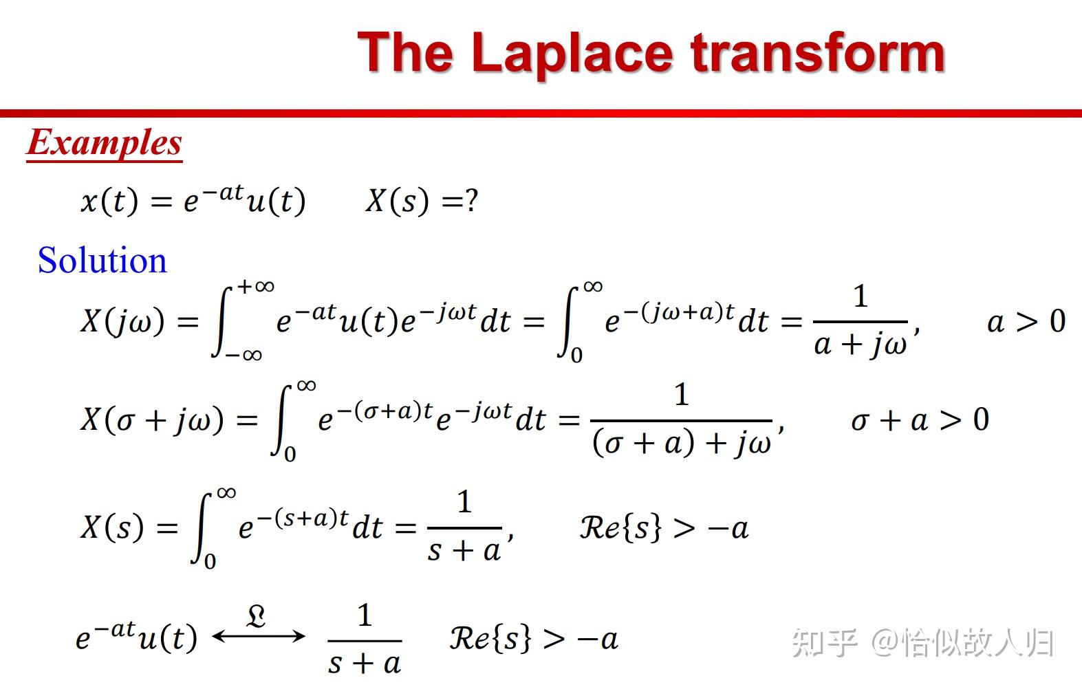 拉普拉斯变换（Laplace Transform） - 知乎