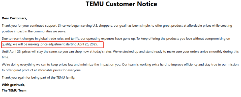 T86取消倒计时2天！ Shein、Temu涨价 - 知乎