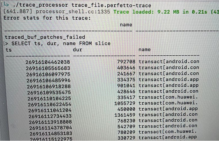 Perfetto : 使用 SQL 查询分析 trace 文件 - 知乎