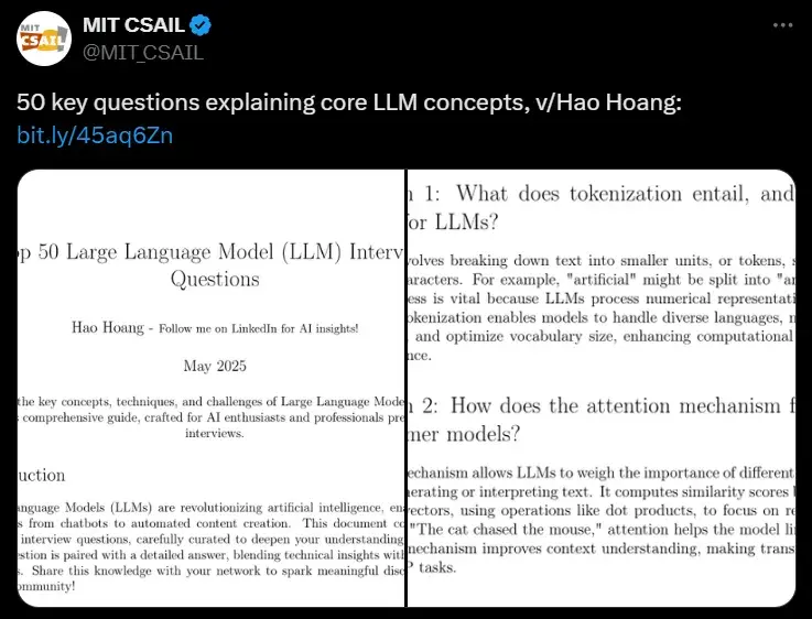 信息过载时代，如何真正「懂」LLM？从MIT分享的50个面试题开始 - 知乎