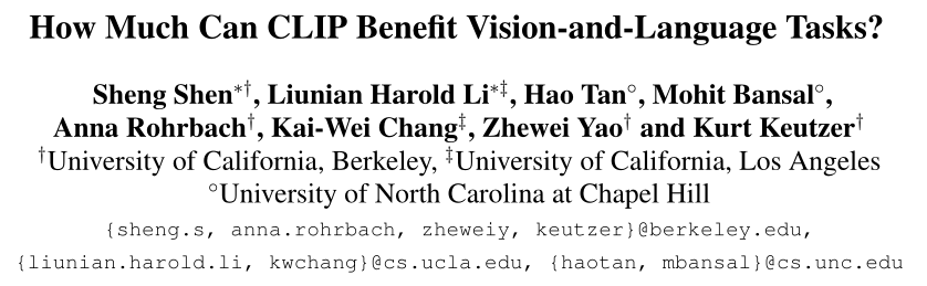 《CLIP-ViL》-CLIP对视觉和语言任务有多大的好处？UC Berkeley&UCLA团队给出了答案！ - 知乎