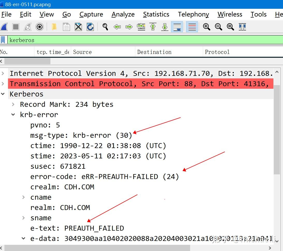抓个包看下 kerberos的 pre-authentication是如何工作的 - 知乎