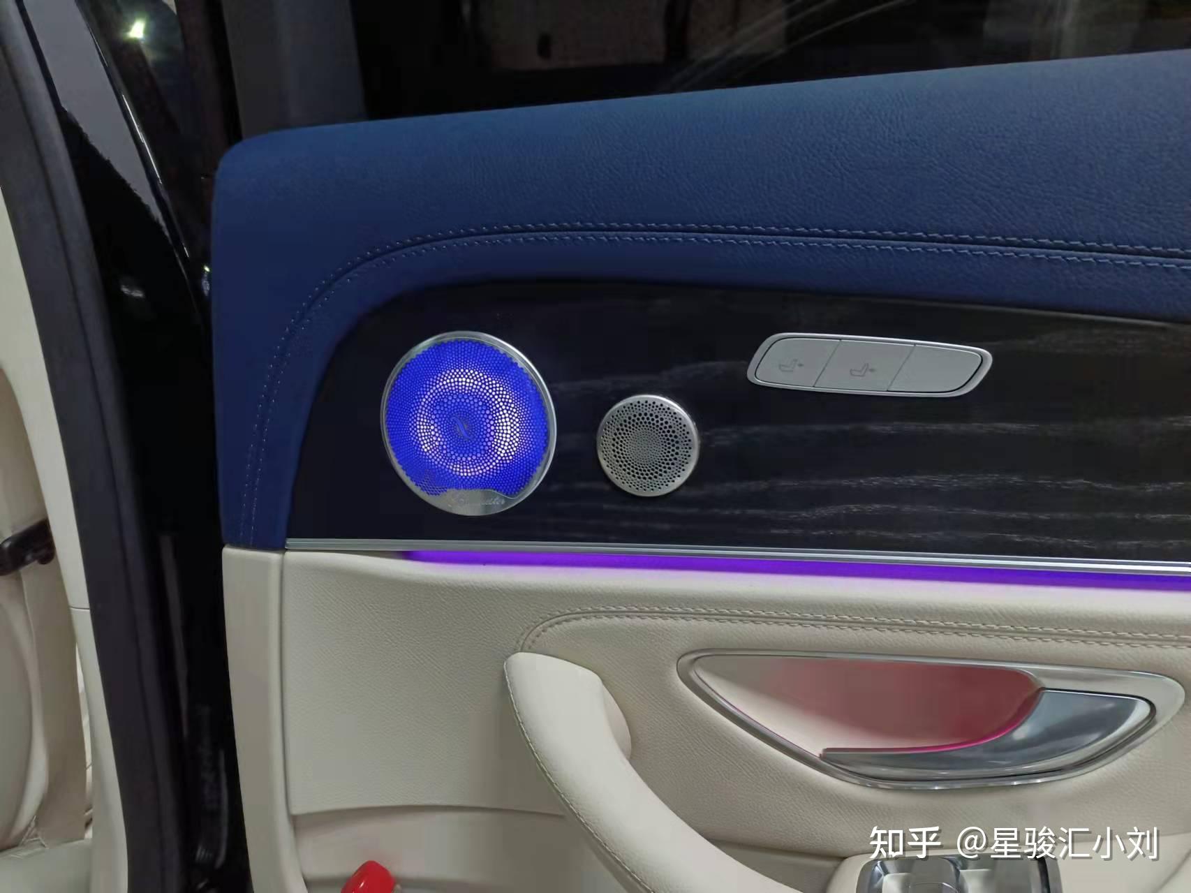 21款奔驰E350el升级小柏林之声音响，发光套件，13扬声器一台功放释放环绕音质 - 知乎