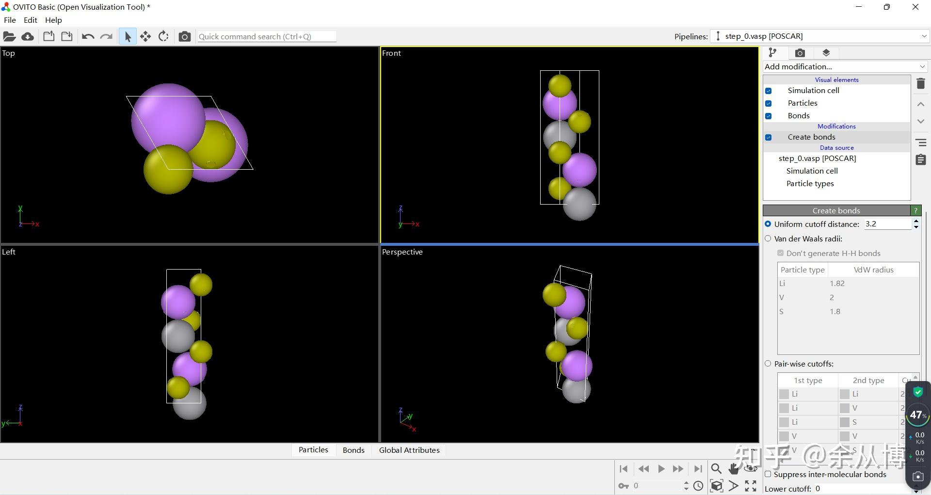 Ovito教程：如何在ovito中显示球棍模型 - 知乎