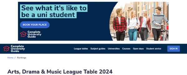 震惊！2024 CUG英国大学排名出炉，艺术设计专业想不到的TOP30！ - 知乎